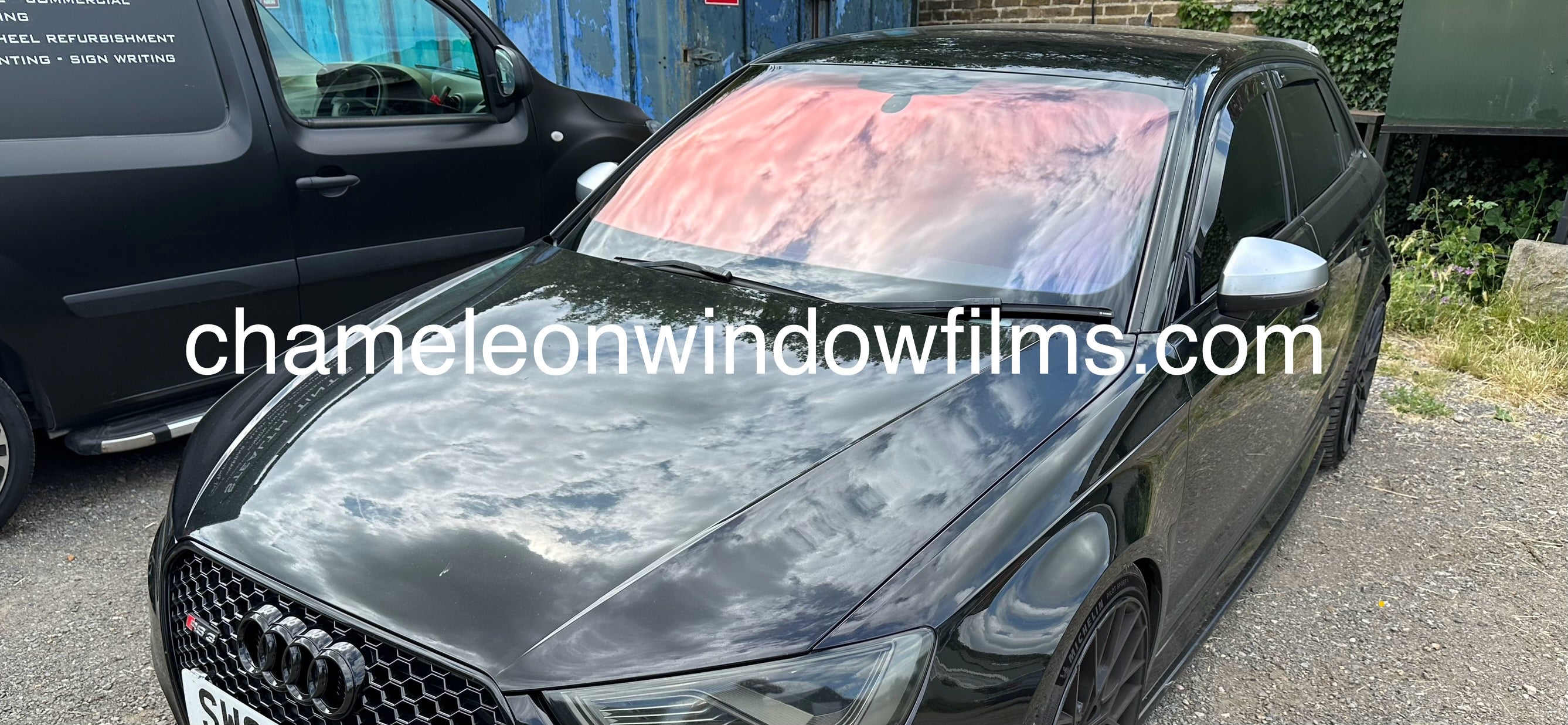 Red/Blue Sunset Chameleon Window Film 85% VLT – Chameleon Window Films