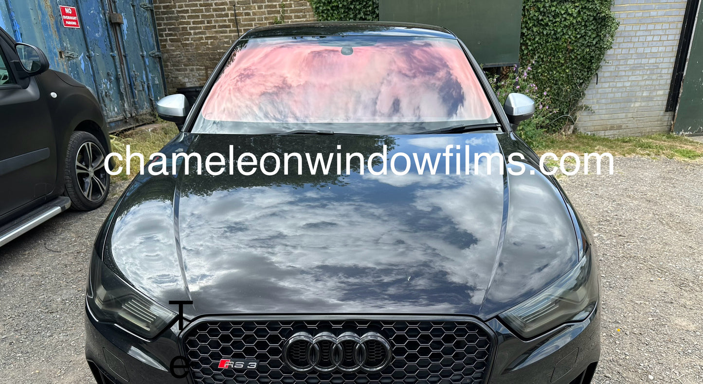 Red/Blue Sunset Chameleon Window Film 85% VLT – Chameleon Window Films